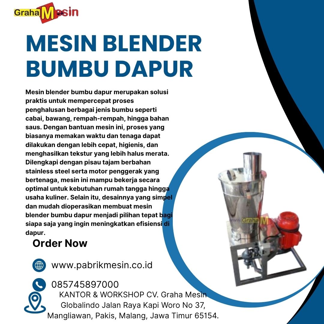 Mesin Blender Bumbu Dapur | Pabrik Mesin Malang | Bengkel Mesin ...
